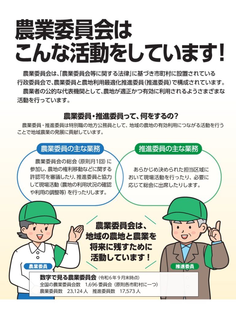 農業委員会はこんな活動をしています！ 全国農業図書